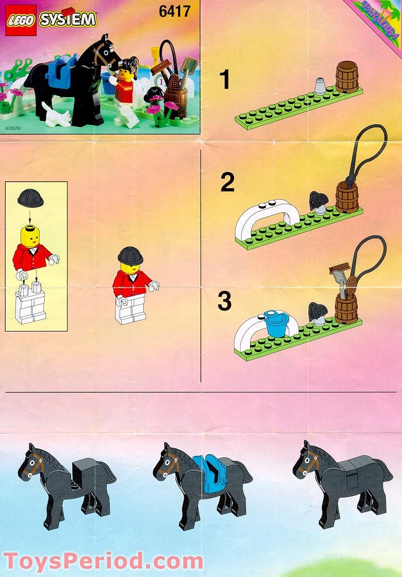 LEGO 6417 Show Jumping Event Instructions and Parts List