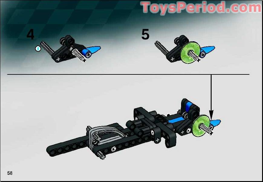 LEGO 8645 Muscle Slammer Bike Instructions and Parts List