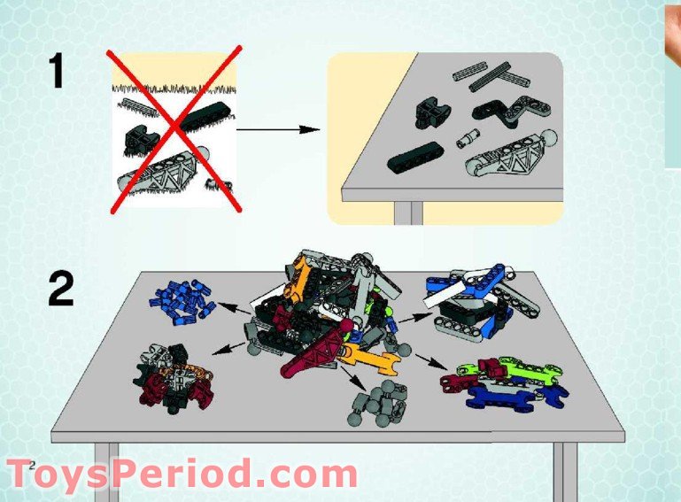 LEGO 8687 Toa Pohatu Instructions and Parts List
