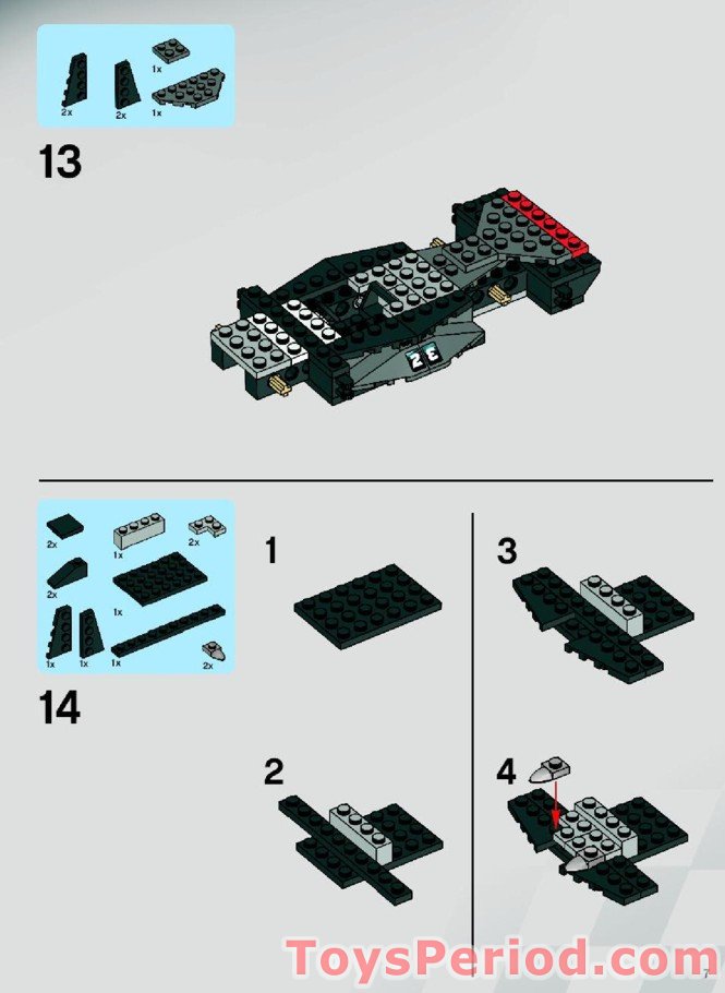 LEGO 8161 Grand Prix Instructions and Parts List