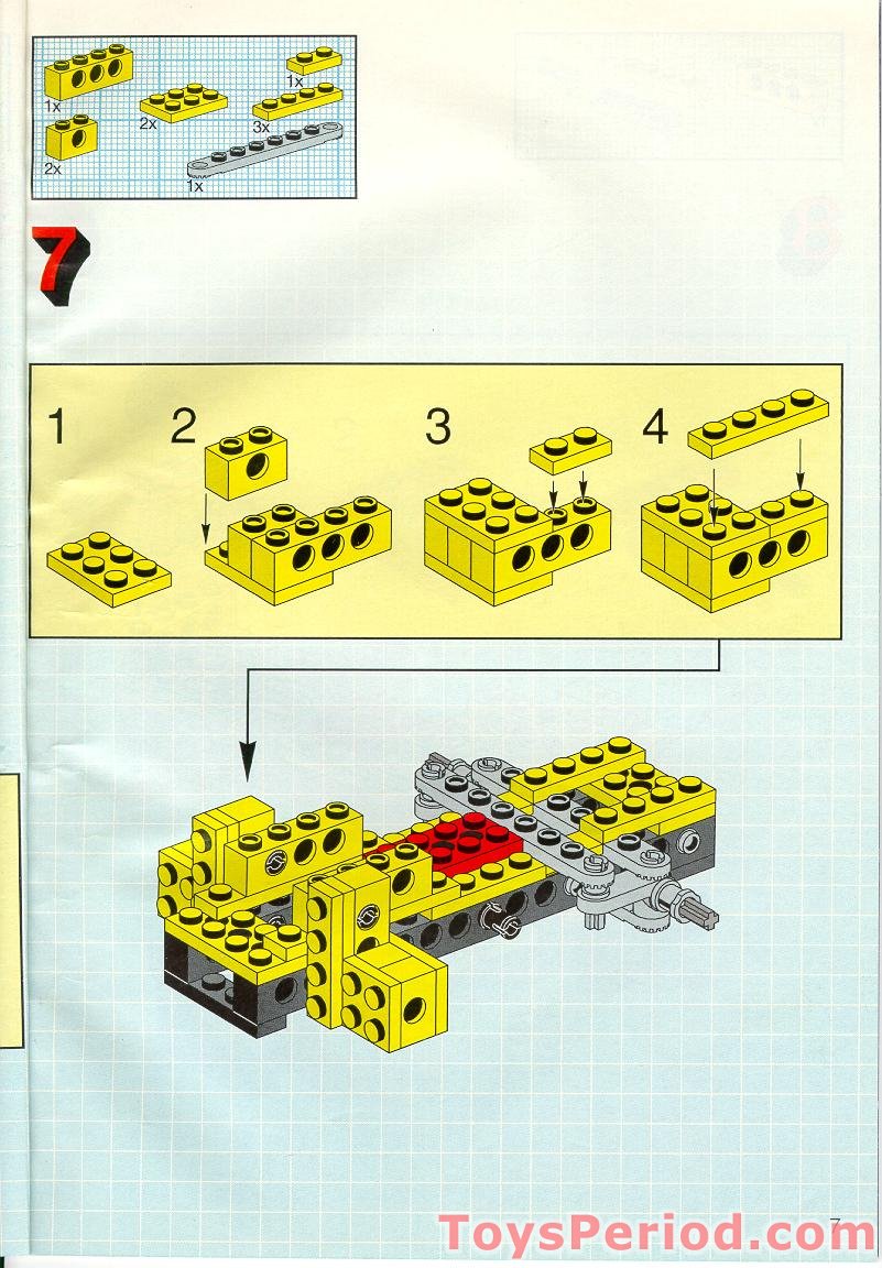 LEGO 8235 Front End Loader Instructions and Parts List