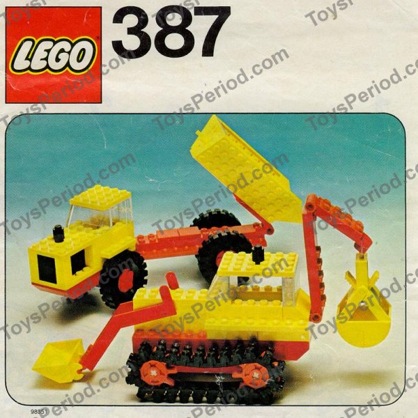 LEGO 387 Excavator and Dumper Instructions and Parts List
