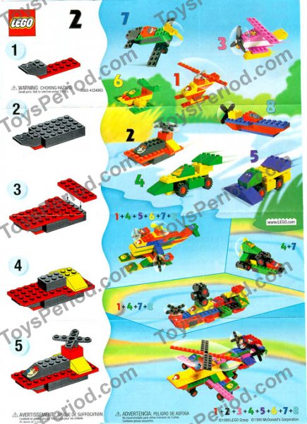 LEGO 2069 McDonald's Promotional Set Number 2, Boat Instructions and ...