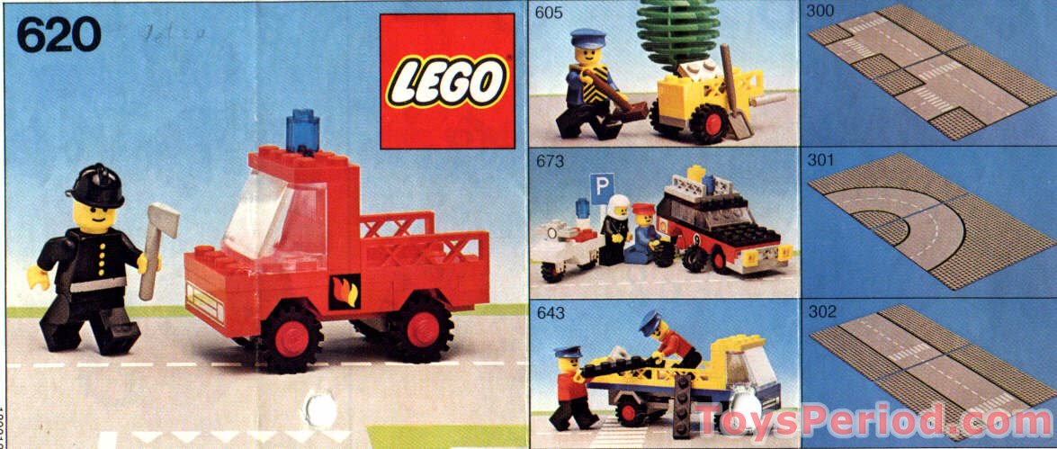 LEGO 620-1 Fireman's Car Instructions and Parts List