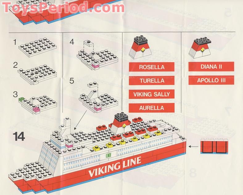 LEGO 1656-2 Viking Line Promotional Set - Cruise Ship Instructions and ...
