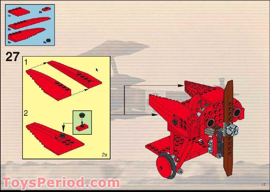 LEGO 10024 Red Baron Instructions and Parts List