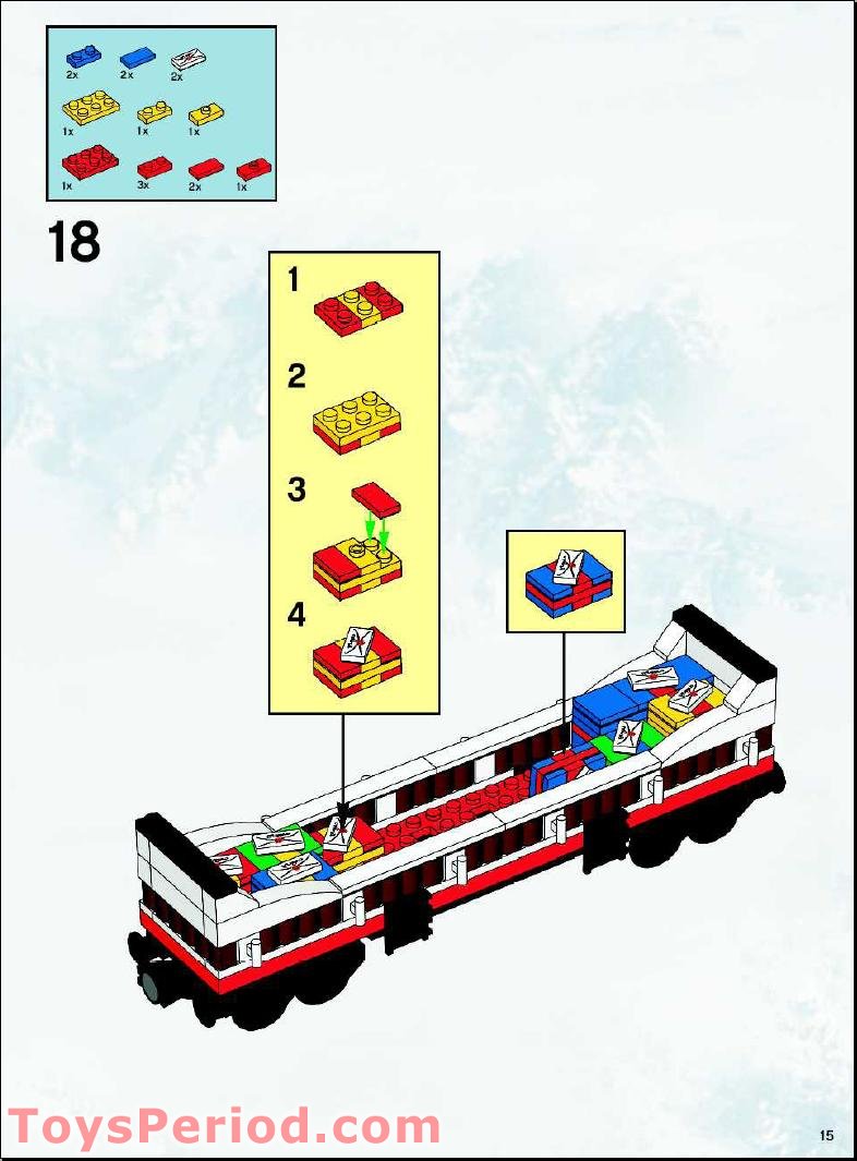 LEGO 10173 Holiday Train Instructions and Parts List