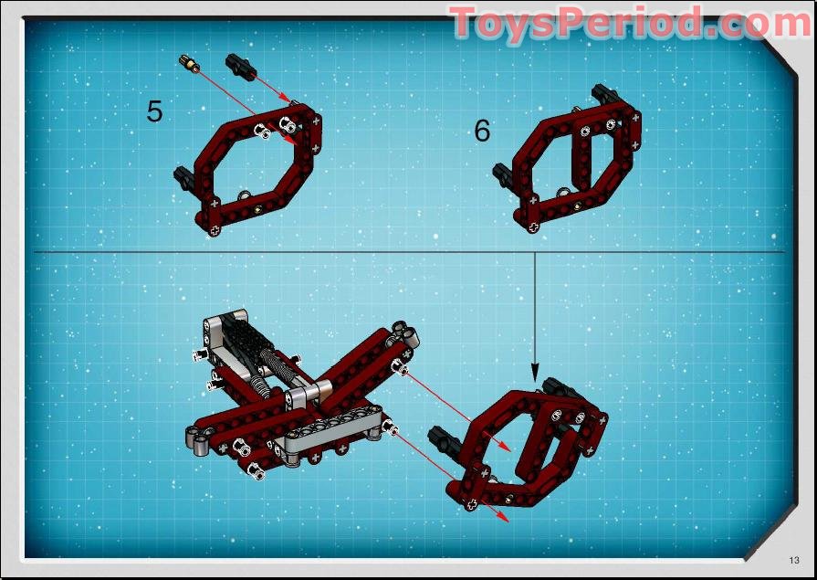 LEGO 4481 Technic Hailfire Droid Instructions and Parts List