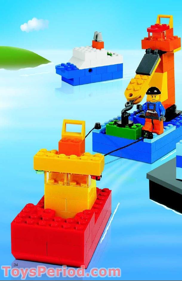LEGO 6186 Build Your Own LEGO Harbor Instructions and Parts List