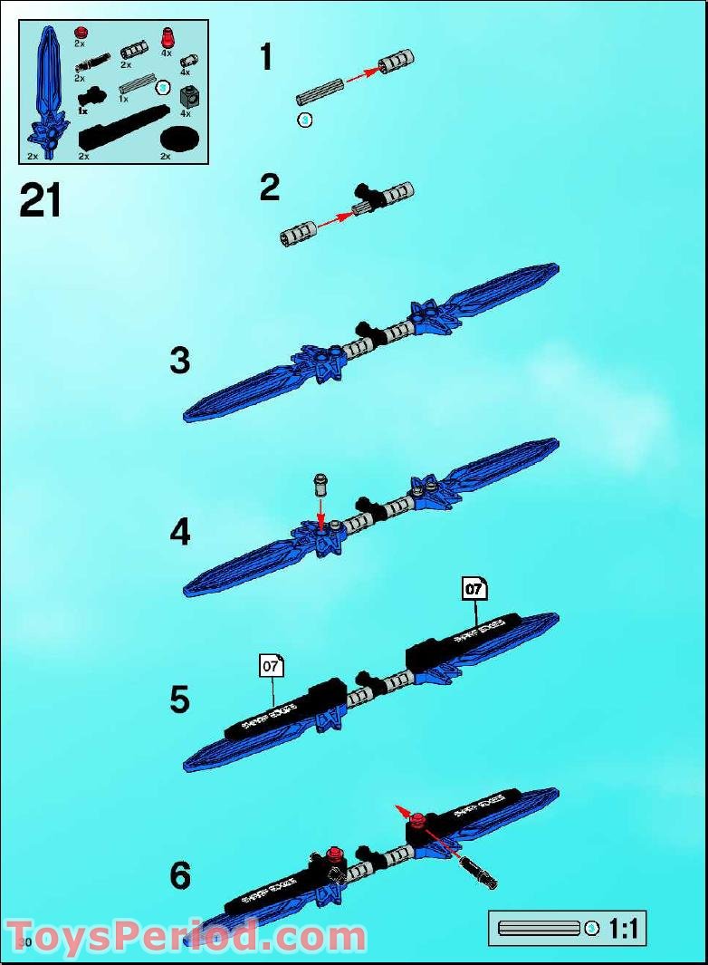 LEGO 7709 Sentai Fortress Instructions and Parts List