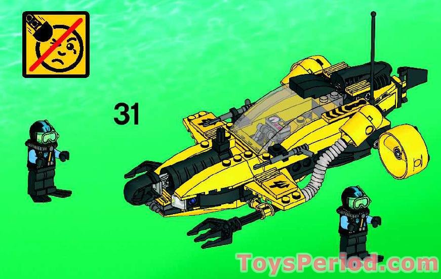 LEGO 7773 Tiger Shark Attack Instructions and Parts List