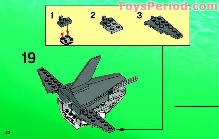 LEGO 7773 Tiger Shark Attack Instructions and Parts List