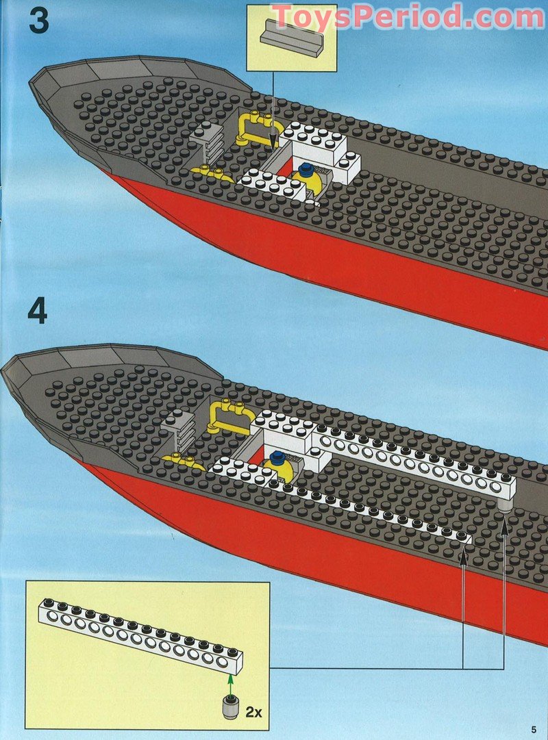 LEGO 7906 Fire Boat Instructions and Parts List