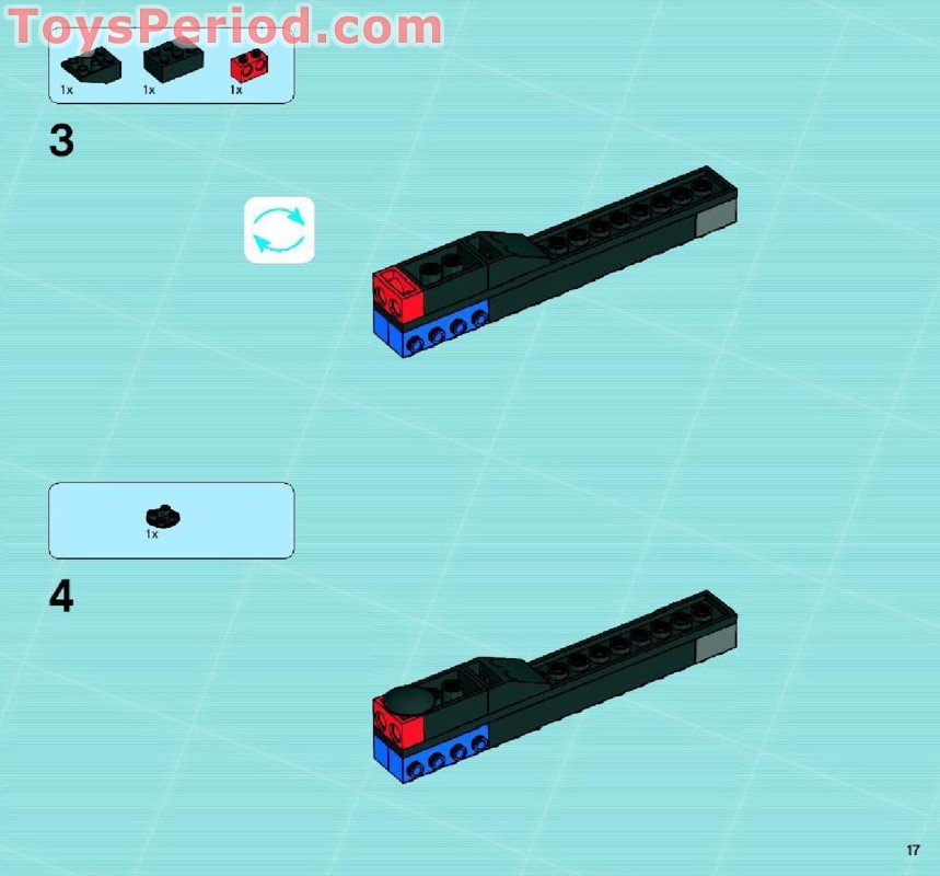 LEGO 8634 Mission 5: Turbocar Chase Instructions and Parts List
