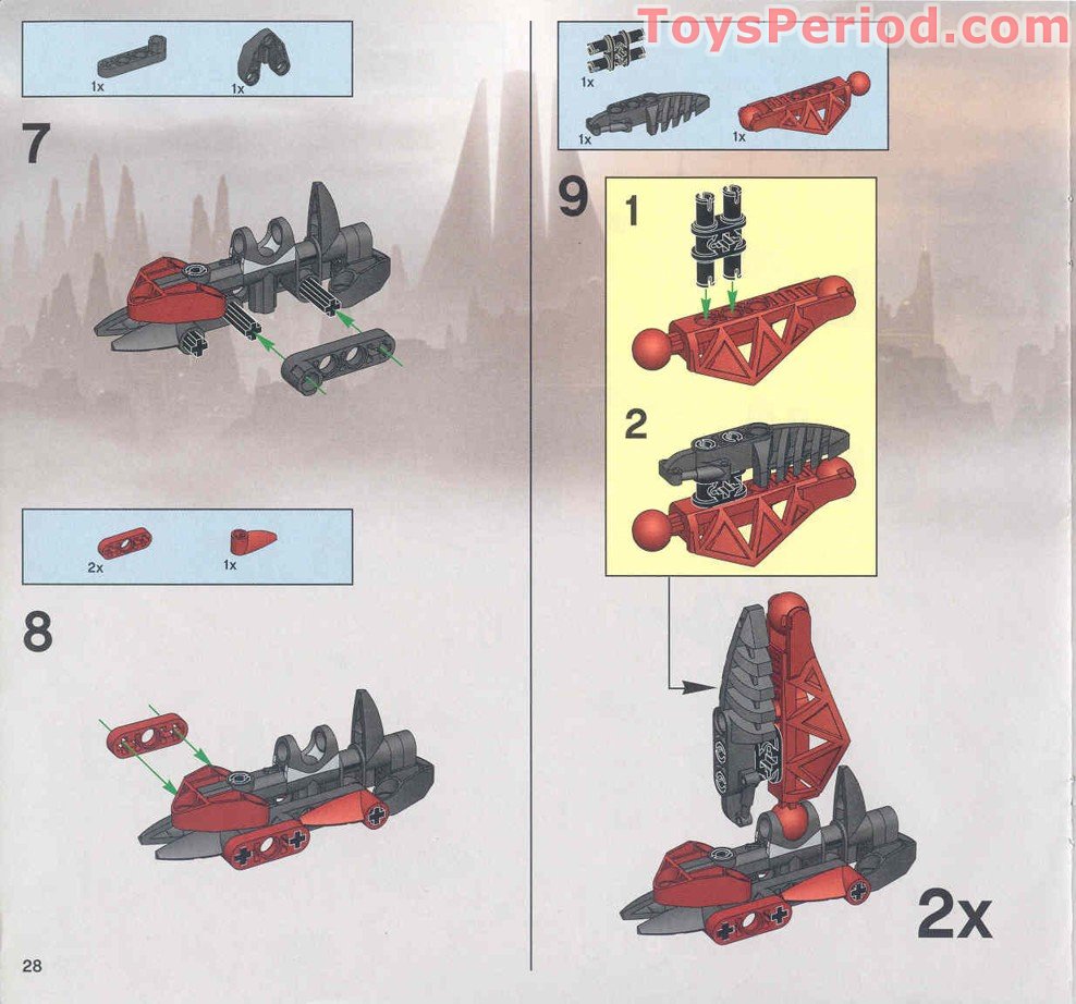 LEGO 8756 Sidorak Instructions and Parts List