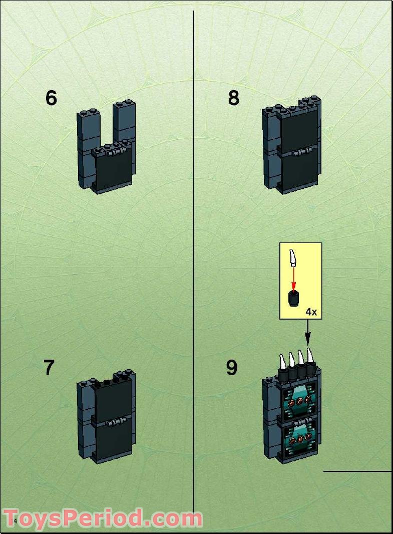 LEGO 8758 Tower of Toa Instructions and Parts List