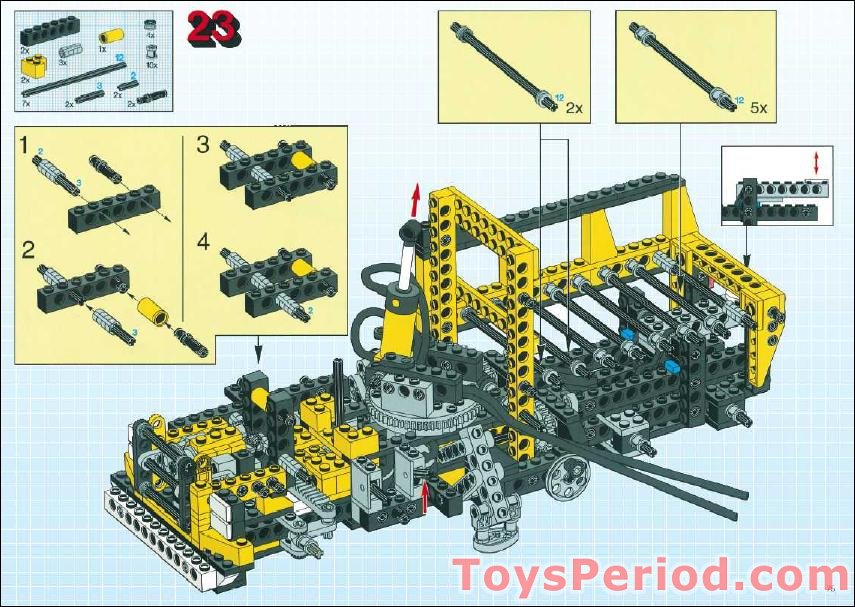 LEGO 8431 Pneumatic Crane Truck Instructions and Parts List