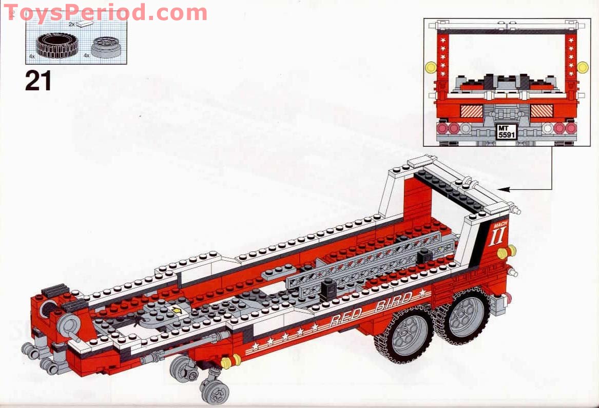 LEGO 5591 Mach II Red Bird Rig Instructions and Parts List