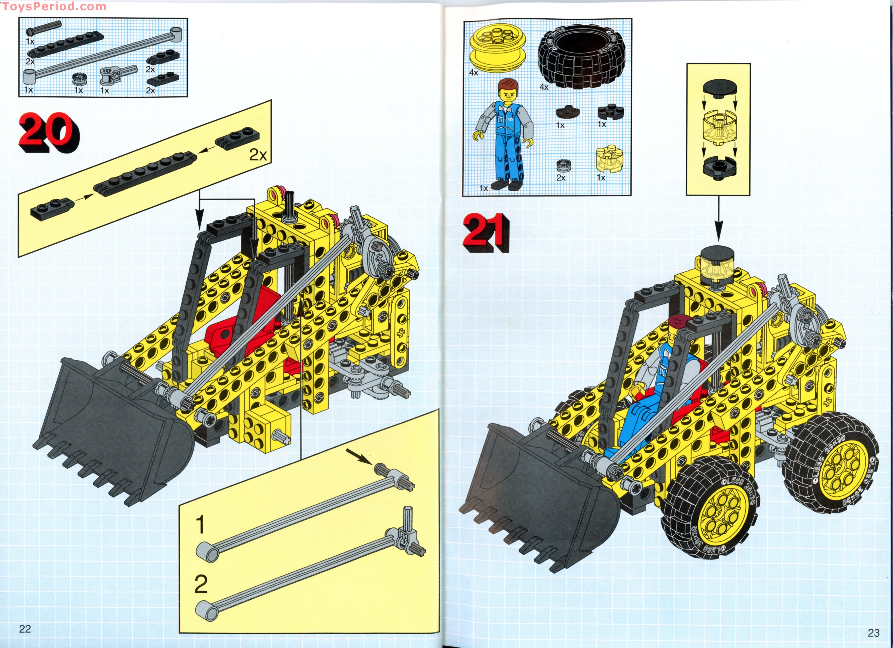 LEGO 8235 Front End Loader Instructions and Parts List