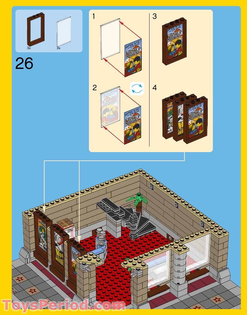 LEGO 10232 Palace Cinema Instructions and Parts List