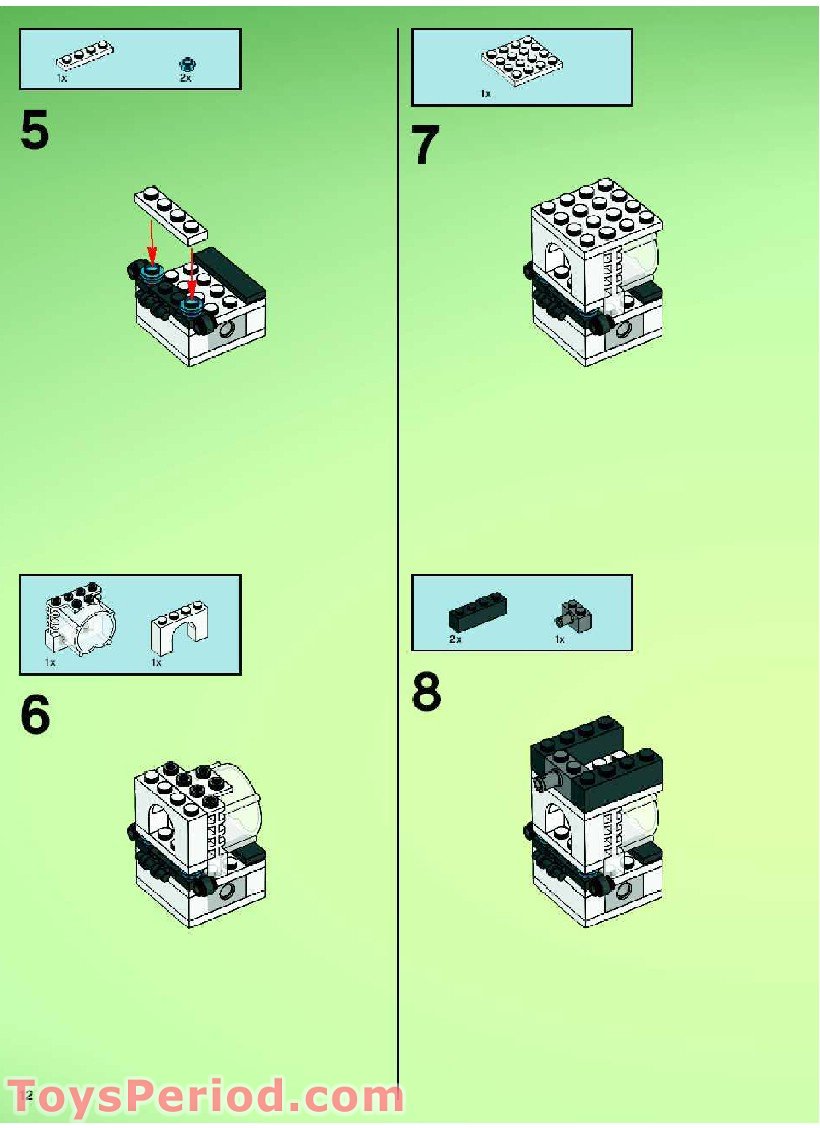 LEGO 7691 ETX Alien Mothership Assault Instructions and Parts List