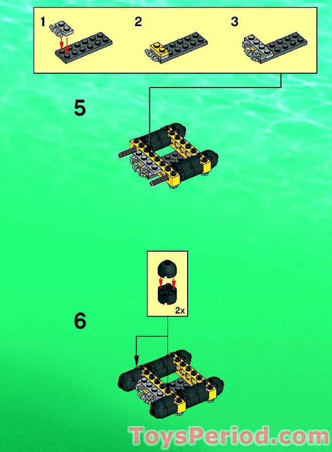 LEGO 7775 Aquabase Invasion Instructions and Parts List