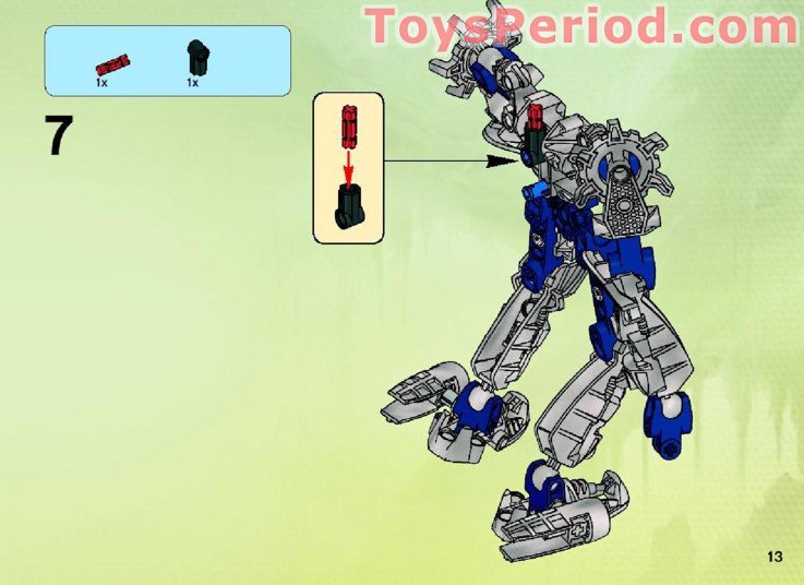 LEGO 8688 Toa Gali Instructions and Parts List
