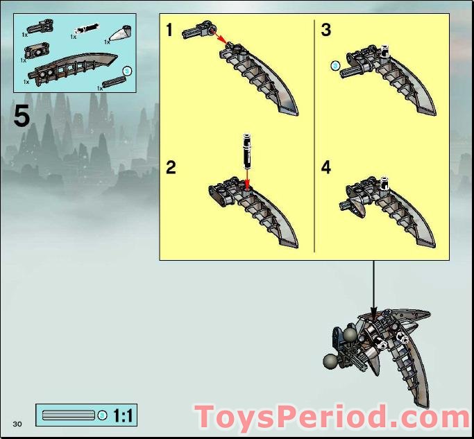 LEGO 8811 Toa Lhikan and Kikanalo Instructions and Parts List