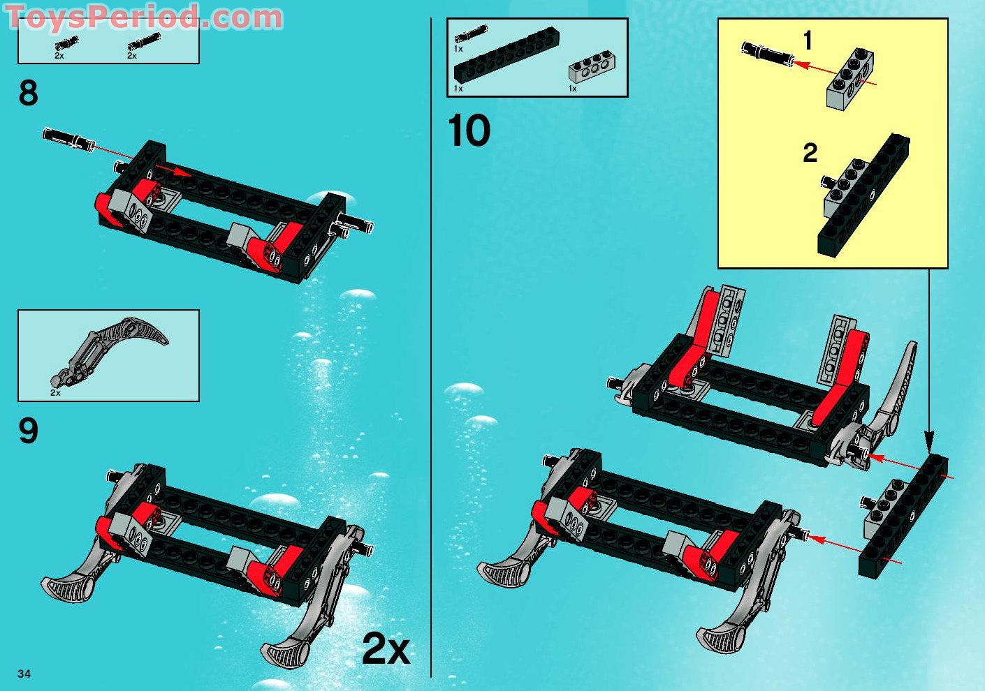 LEGO 8927 Toa Terrain Crawler Instructions and Parts List
