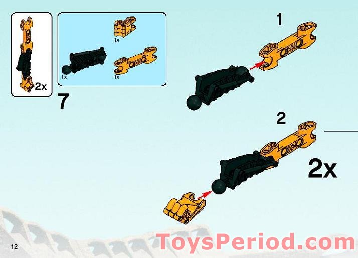 LEGO 8989 Mata Nui Instructions and Parts List