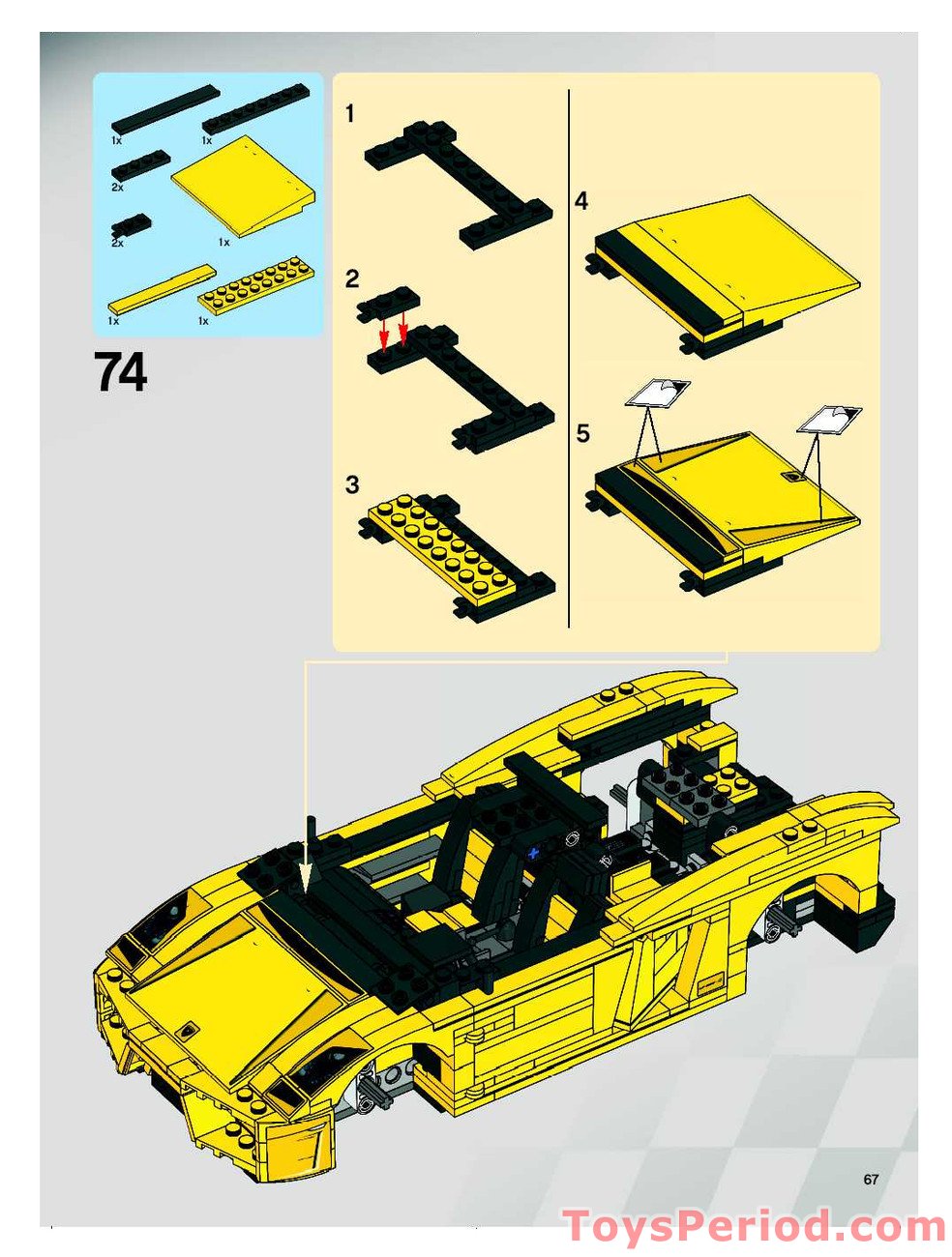 LEGO 8169 Lamborghini Gallardo LP 560-4 Instructions and Parts List