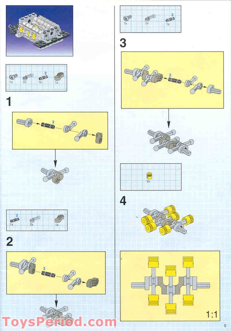LEGO 8428 Turbo Command Instructions and Parts List