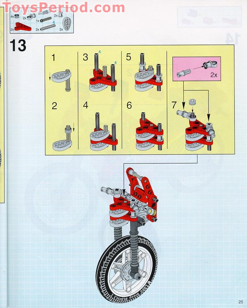 LEGO 8422 Circuit Shock Racer Instructions and Parts List