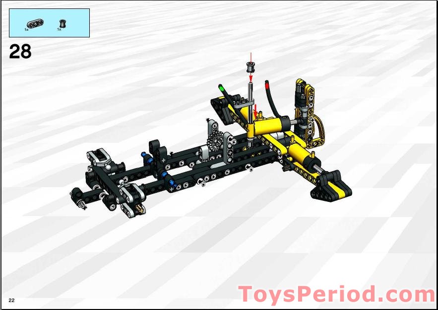 LEGO 8455 Back-hoe Loader (Backhoe) Instructions and Parts List