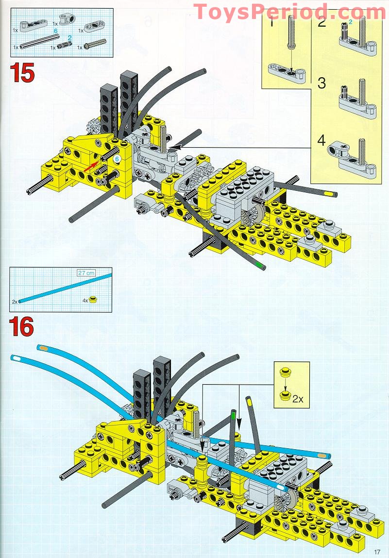 LEGO 8459 Pneumatic Front End Loader Instructions and Parts List