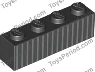 LEGO Sets with Part 3010pb255 Brick 1 x 4 with Silver Vertical Stripes ...
