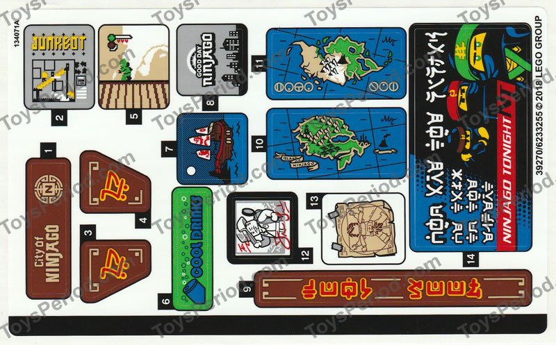 LEGO Sets with Part 70657stk02 Sticker Sheet for Set 70657 - Sheet 2 ...