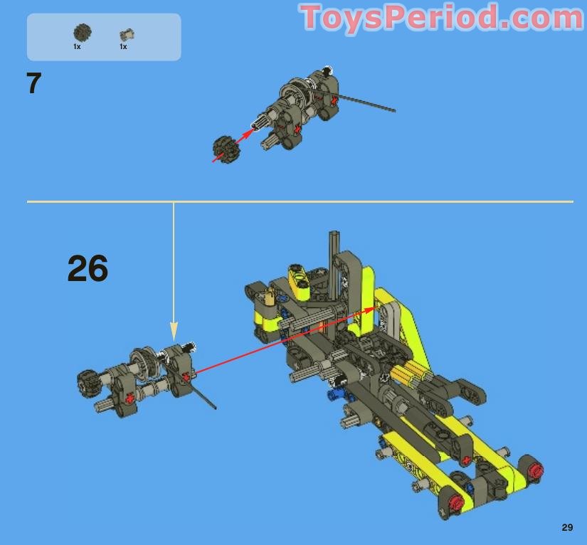 LEGO 8067 Mini Mobile Crane Instructions and Parts List