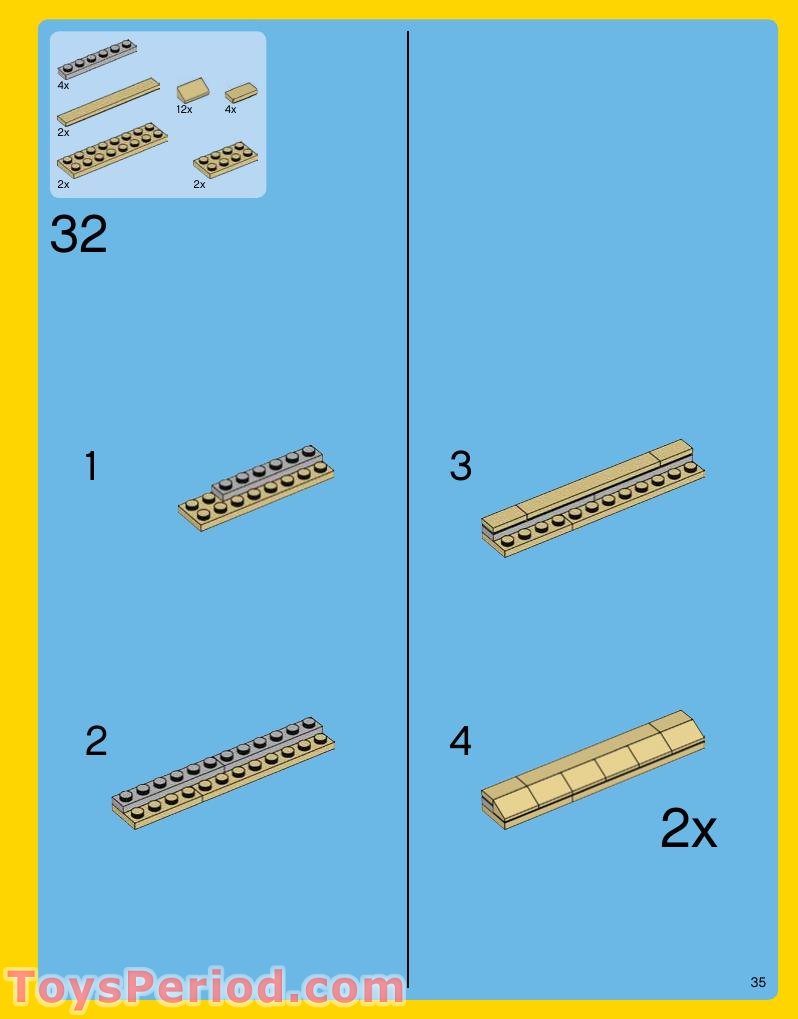 LEGO 10232 Palace Cinema Instructions and Parts List