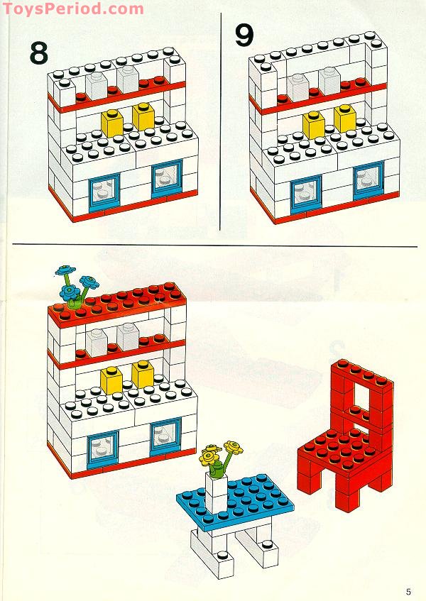 LEGO 525 Basic Building Set in Tote Pack, 5 Plus Instructions and Parts ...