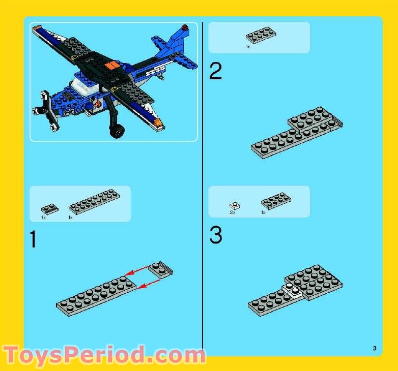 LEGO 4995 Cargo Copter Instructions and Parts List