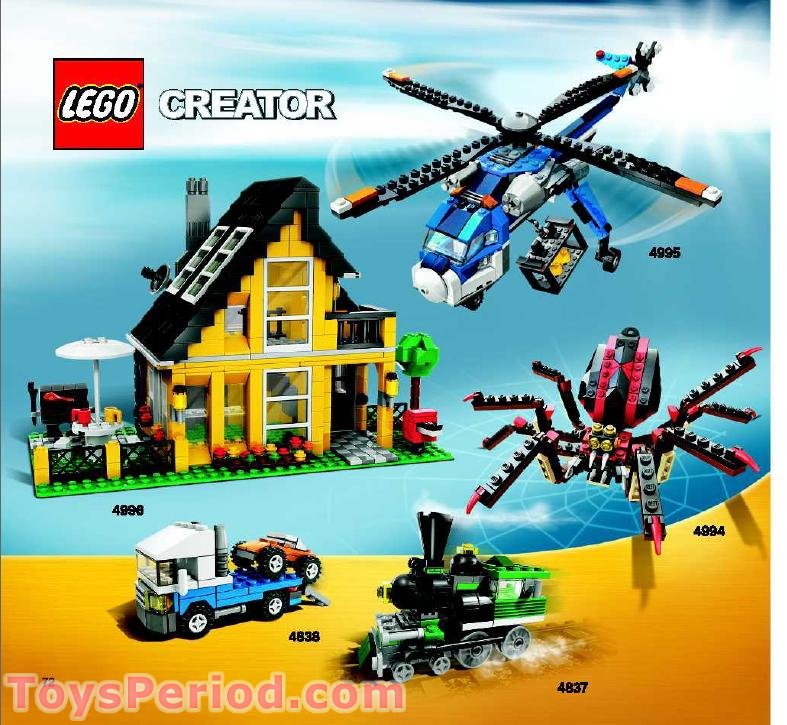 LEGO 4995 Cargo Copter Instructions and Parts List