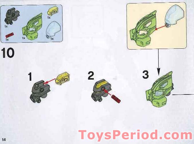 LEGO 8686 Toa Lewa Instructions and Parts List