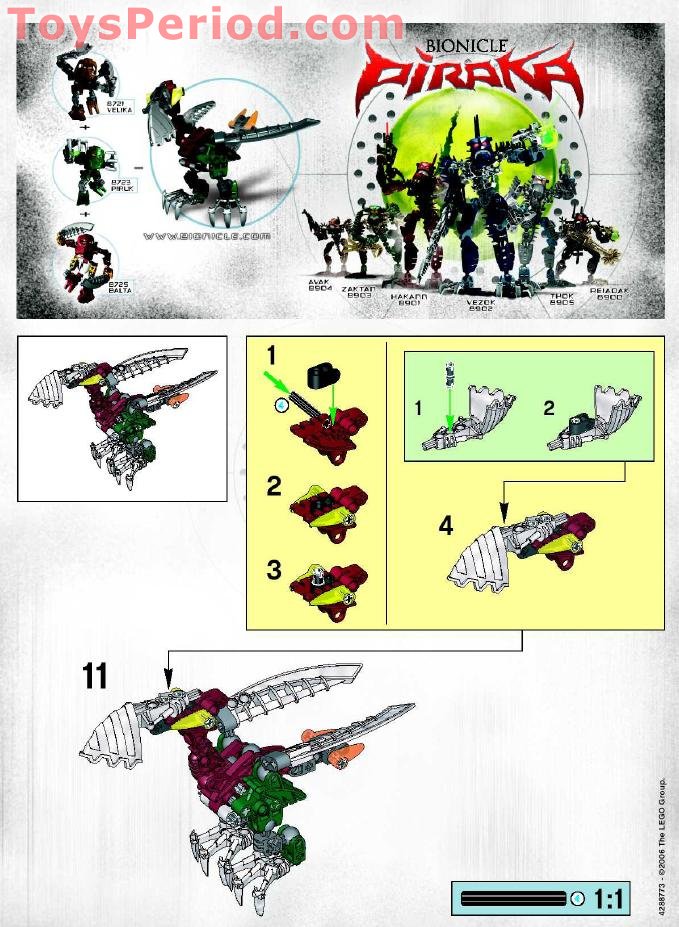 LEGO 8725 Balta Instructions and Parts List