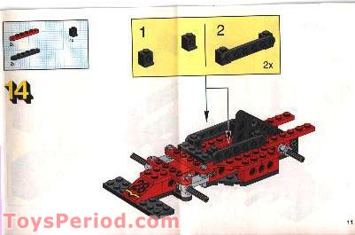 LEGO 8808 Formula One Racer Instructions and Parts List