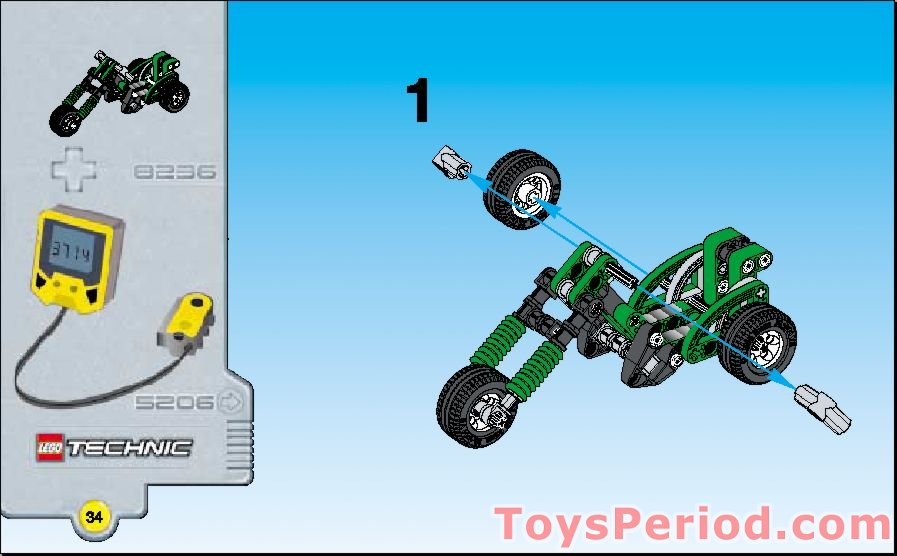 LEGO 8236 Bike Burner Instructions and Parts List