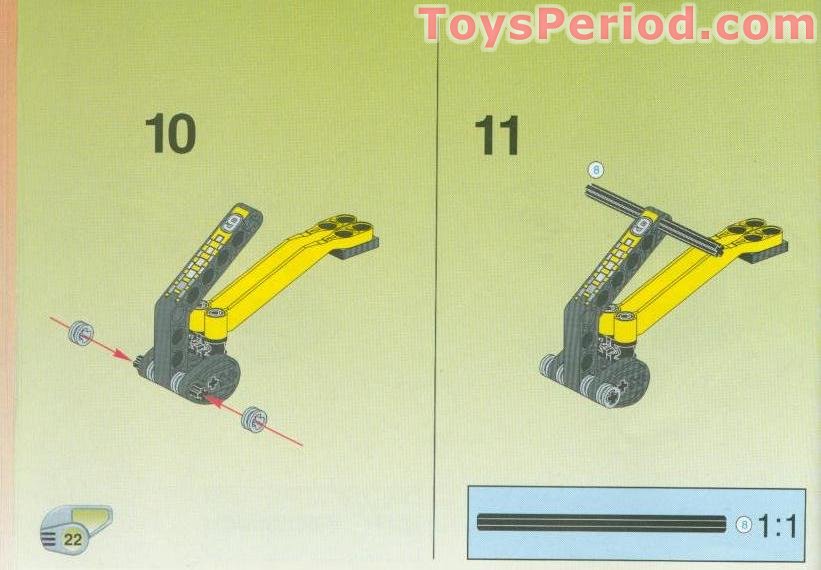 LEGO 8240 Slammer Stunt Bike Instructions and Parts List