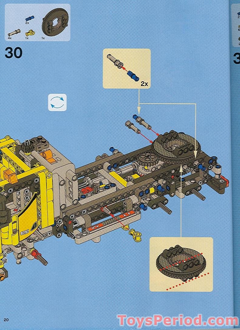 LEGO 8292 Cherry Picker Instructions and Parts List