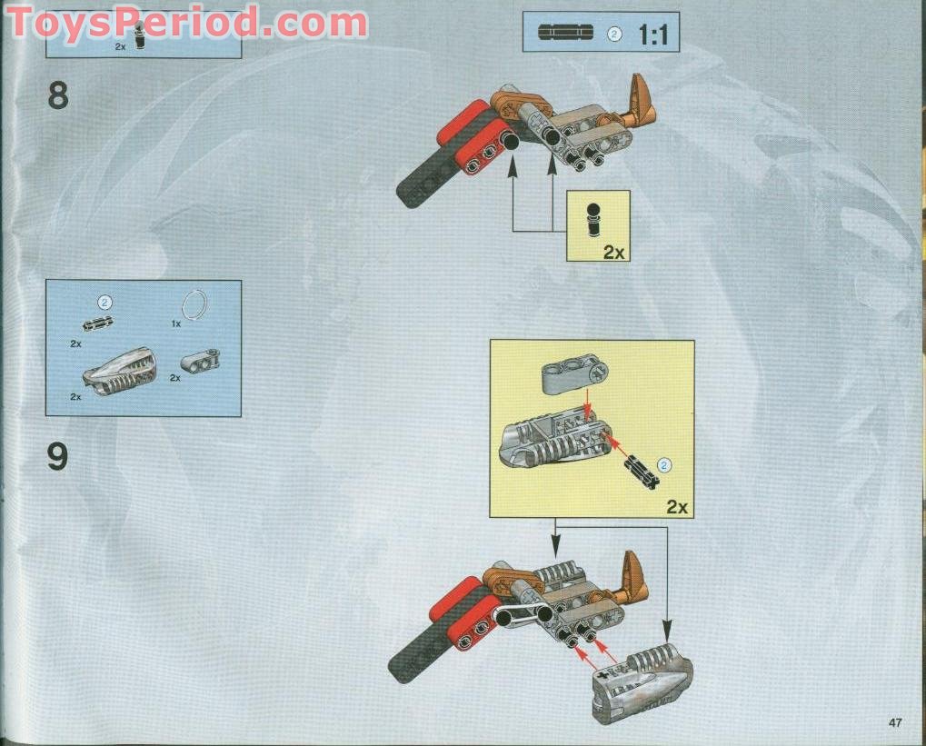 LEGO 8594 Jaller and Gukko Instructions and Parts List