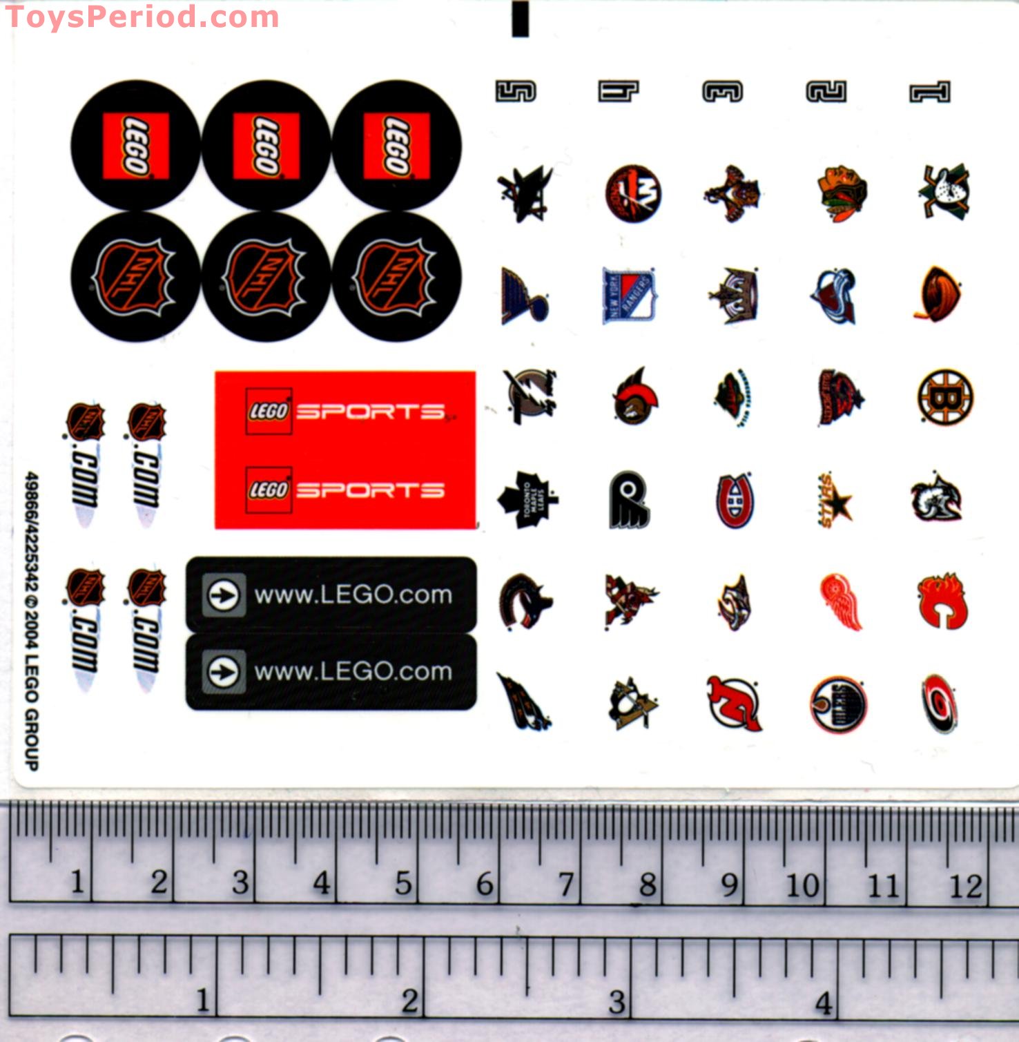 LEGO 3578 NHL Championship Challenge Instructions and Parts List